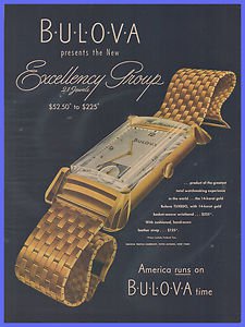 1946 Bulova Excellency Watch Vintage Ad