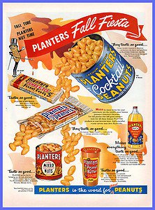 1946 Planters Peanuts Vintage Ad