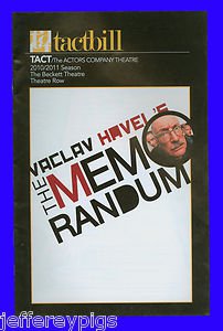 Playbill + The Memorandum + SIMON JONES , MARK ALHADEFF , JEFFERY C ...