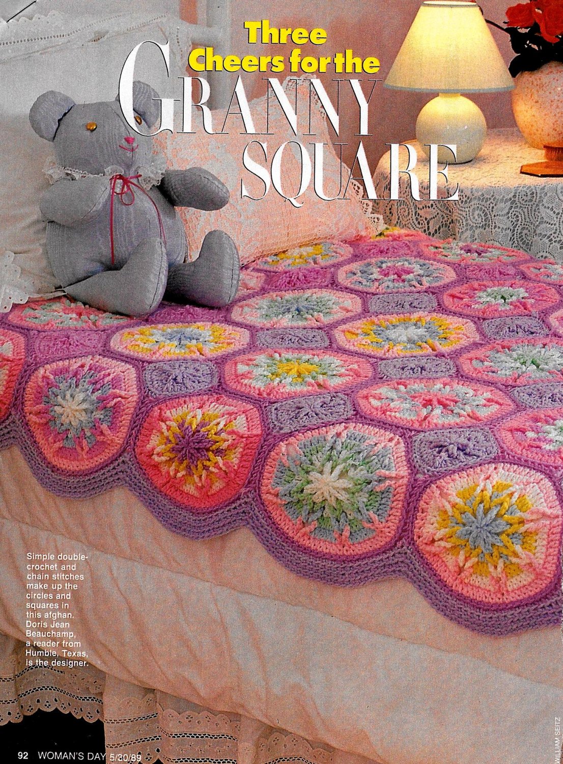 Snipped Dimensional Star Afghan Crochet Pattern