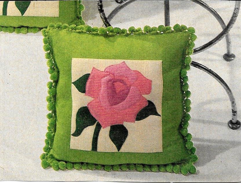 Snipped Rose Pillow Pattern