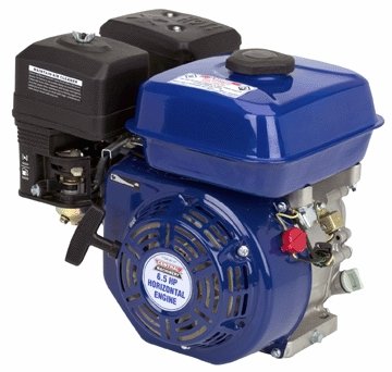 Horizontal shaft 6.5 HP overhead valve gas engine