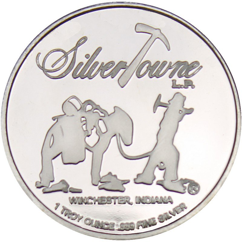 SilverTowne Trademark Logo 1oz .999 Fine Silver Rounds