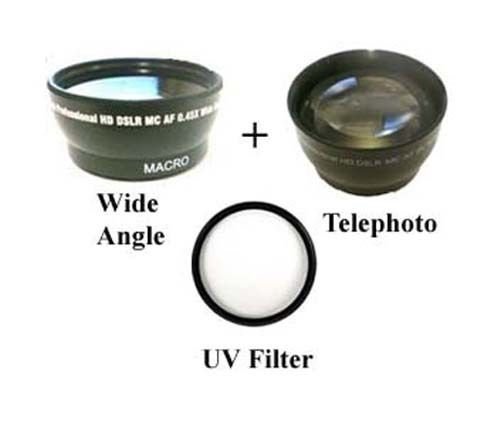 67mm Wide angle Lens + 2.0X Telephoto lens + UV Filter Kit