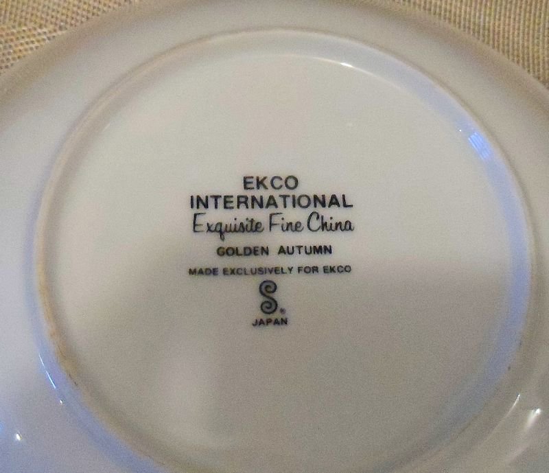 Golden Autumn Footed Cup and Saucer Ecko Japan