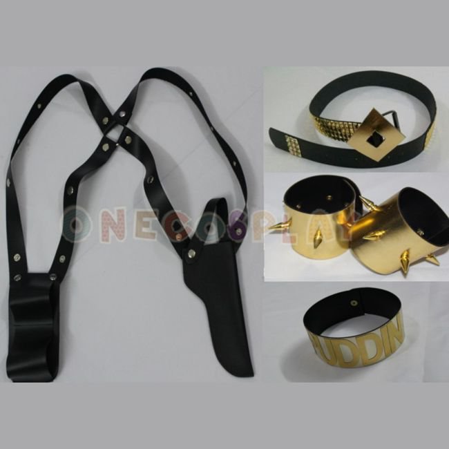 Suicide Squad Harley Quinn Cosplay Clown Belt + bracelet + Glove + Neck ...