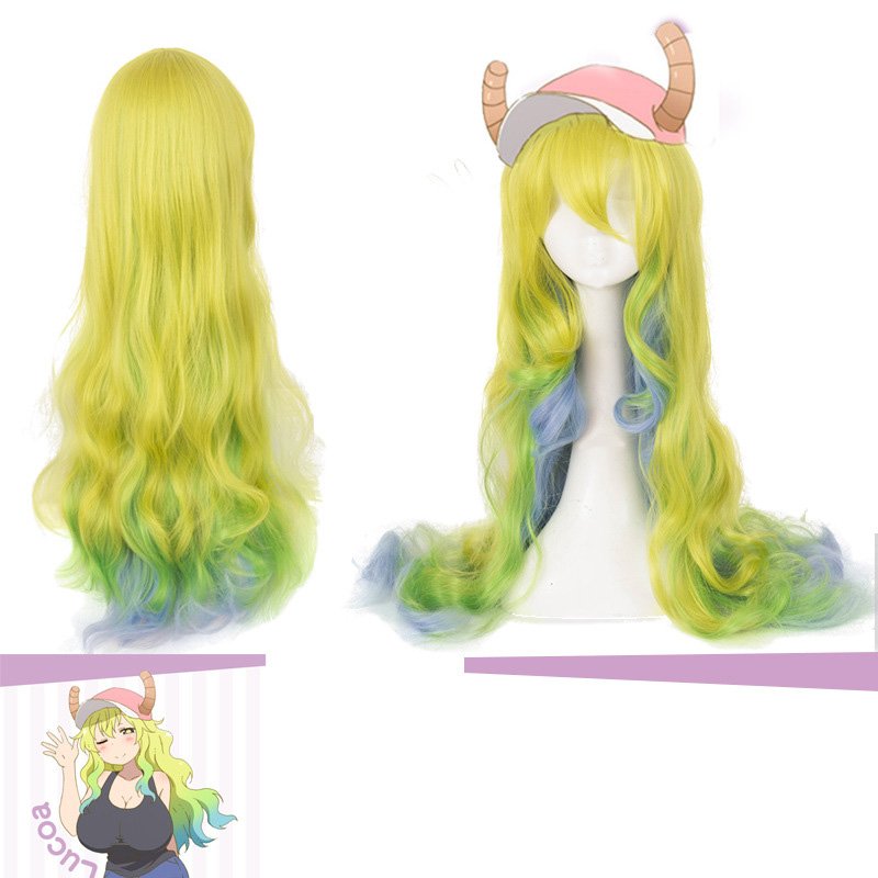 Kobayashi-san Chi no Maid Dragon Wig Lucoa Gradient Color Cosplay Wig