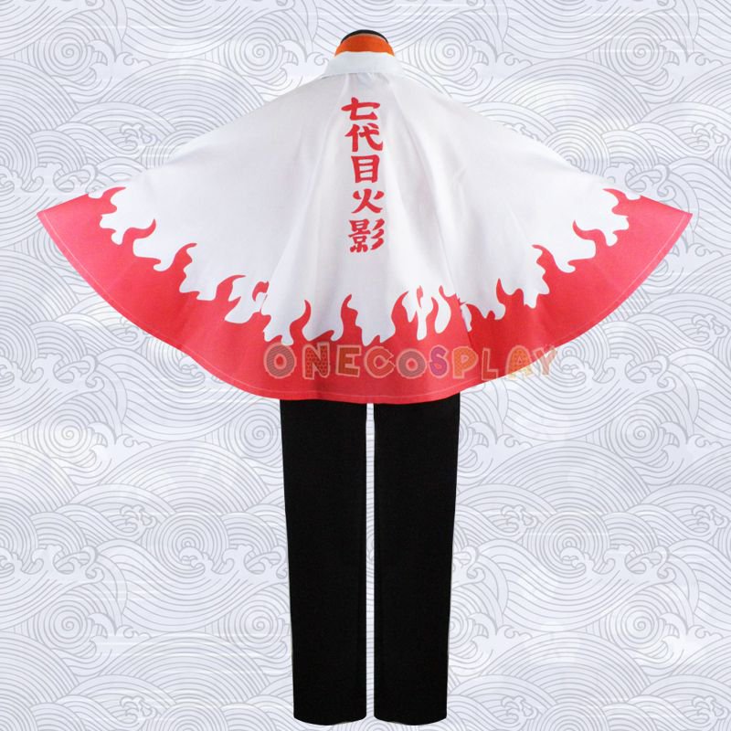 Uzumaki Naruto 7th Hokage Cosplay Costumes + Seventh Hokage Cloak Set ...