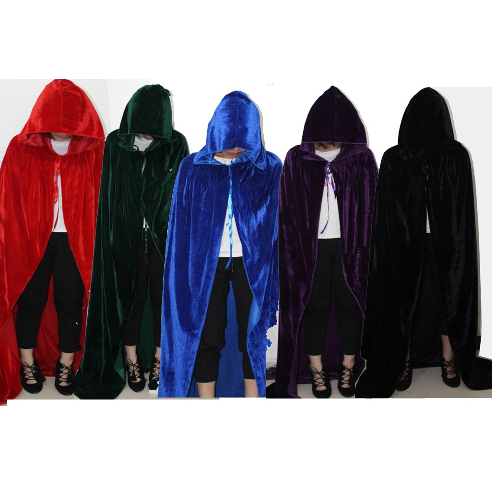 Witch Long Cloaks Medieval Witchcraft Larp Capes Halloween Cosplay ...
