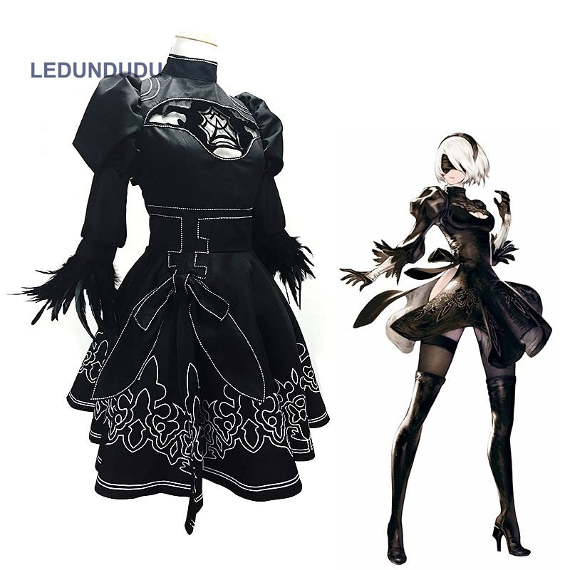 NieR Automata YoRHa No.2 Type B Dress Women 2B Cosplay Costumes Party ...