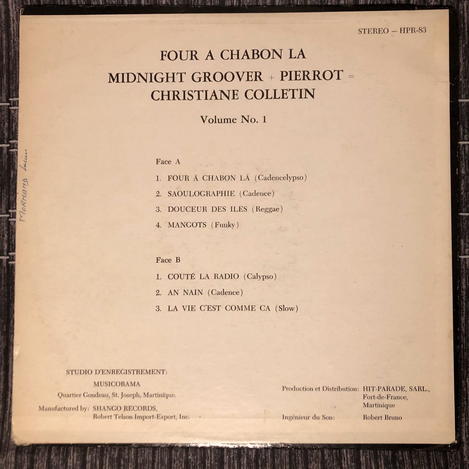 MIDNIGHT GROOVERS + PIERROT LP four a chabon CARIBBEAN FUNK CADENCE ...