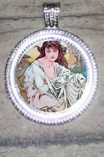 OCTOBER Alphonse Mucha CALENDAR Art Large Ornament Frame Pendant for ...