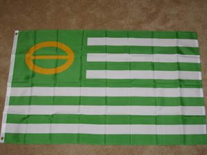 Ecology Flag 3x5 feet Earth Day Green Planet peace sign