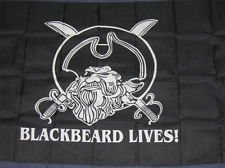 Blackbeard Lives Flag 3x5 feet Pirate banner Jolly Roger swords new