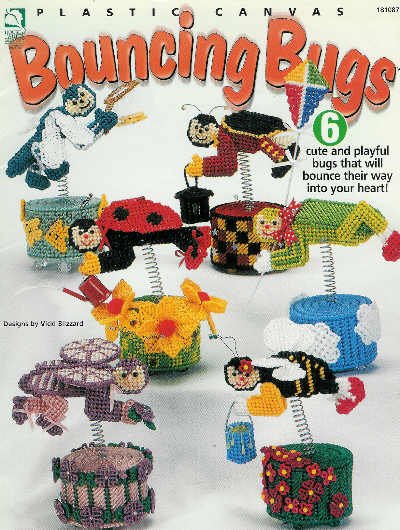** 6 * Cute BOUNCING BUGS Plastic Canvas Pattern LADYBUG