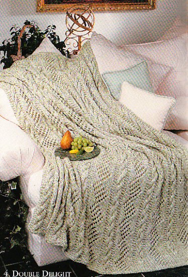 *6 * Knit/Crochet Lacy Ripple Afghan Patterns Red Heart