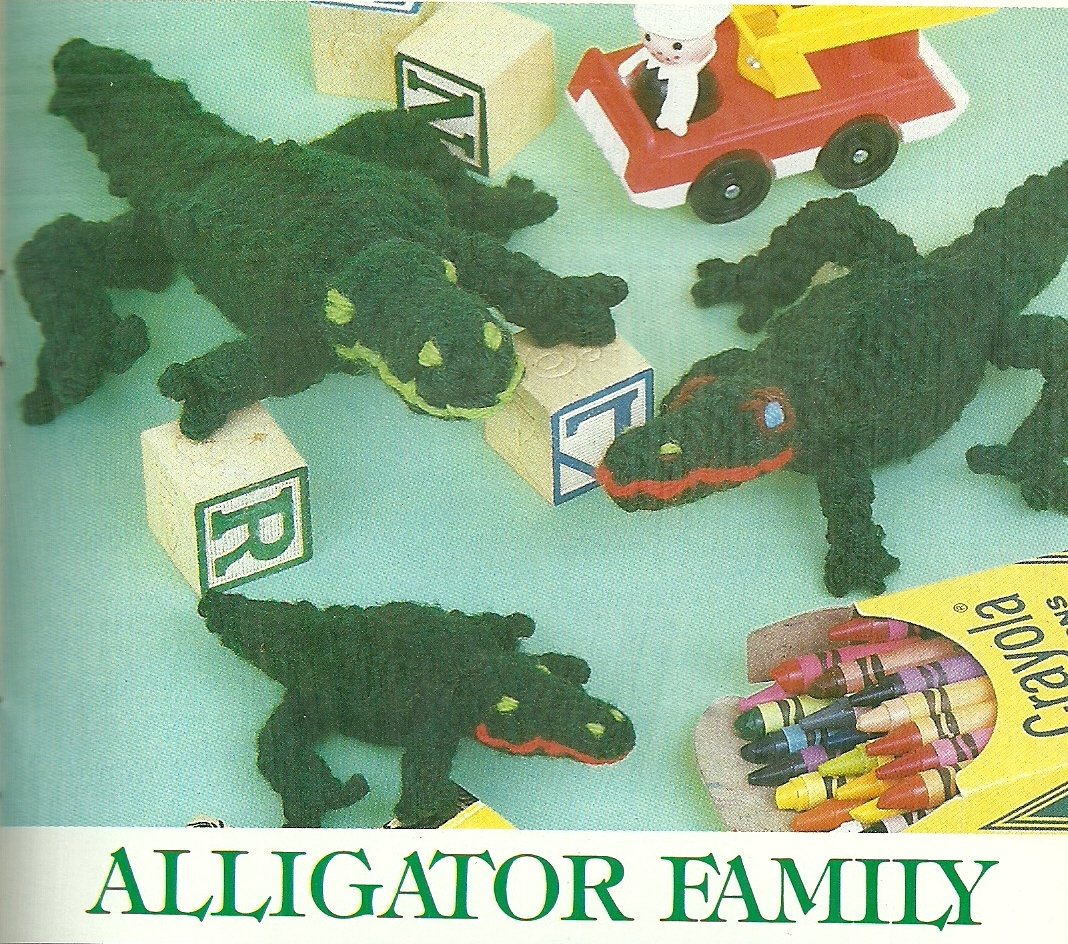 Crochet Cat Pattern - Annie's Attic - Diaper Stacker - Alligator Family ...