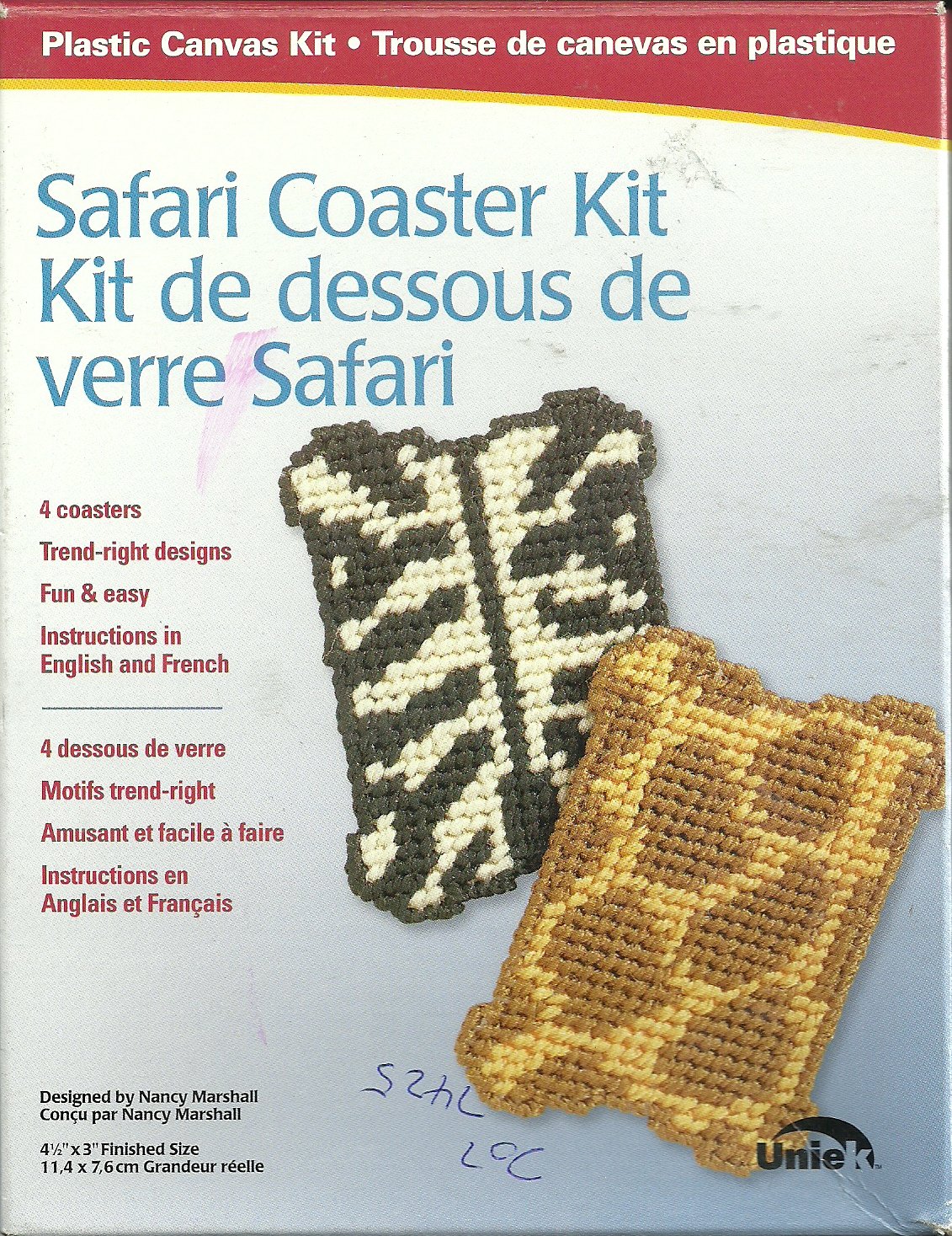 ** Plastic Canvas Safari Coaster Kit - 4 coasters