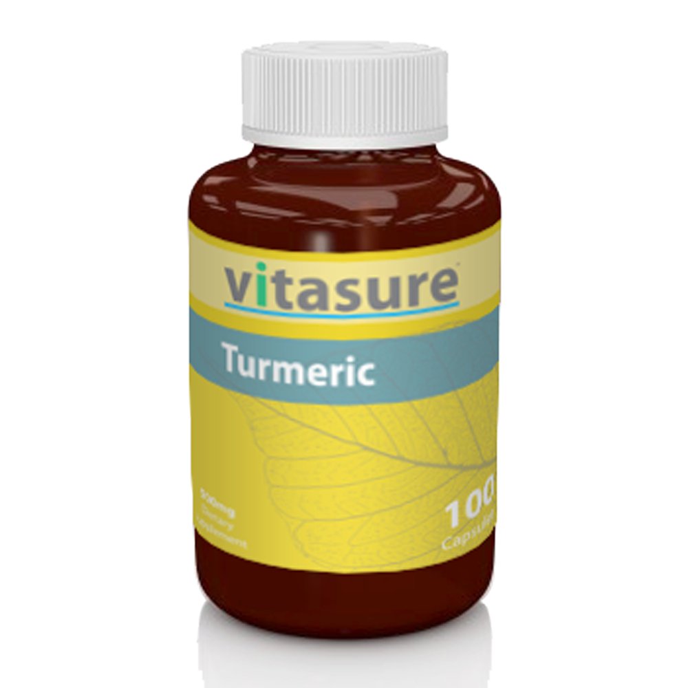 Vitasure's Turmeric 500mg 100 VEGAN capsules - LOWERS CHOLESTEROL ...
