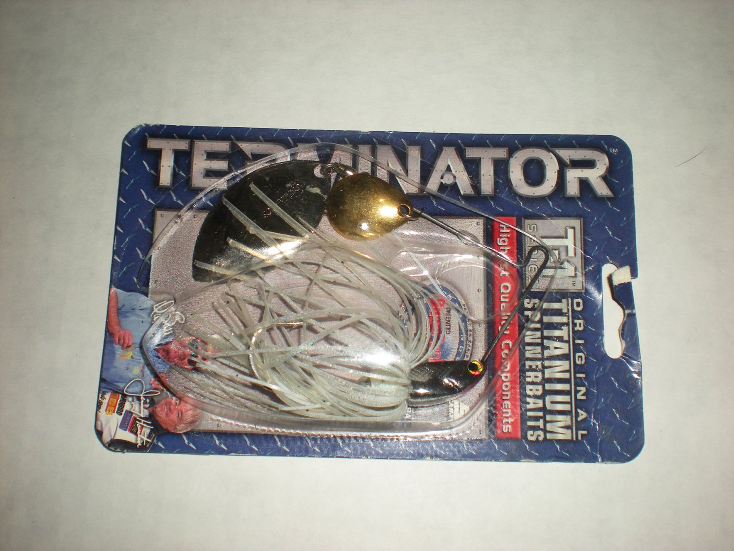 Terminator T-1 Titanium Spinnerbait, New Old Stock, 1/2 oz Silver ...