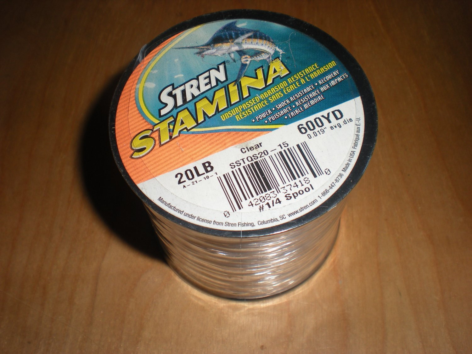Stren Stamina 20Lb.Test Line,Clear 1/4 Lb. Spool, 350 Yds, New SSTQS20-15