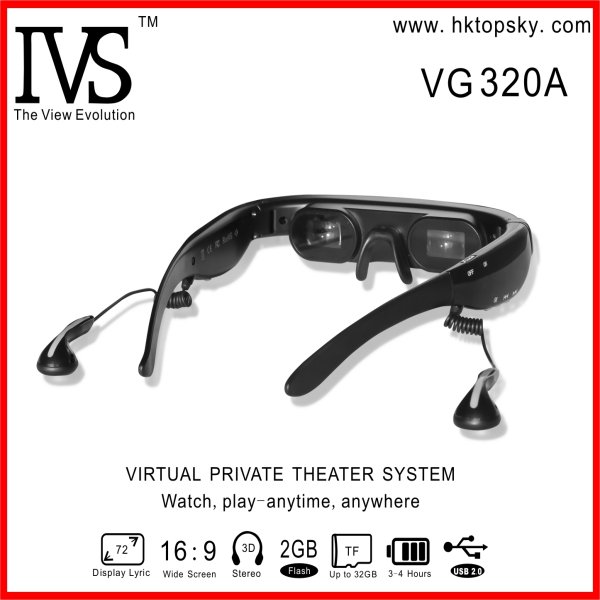 Free DHL shipping 72 inch virtual cinema video glasses 16:9 goggles ...