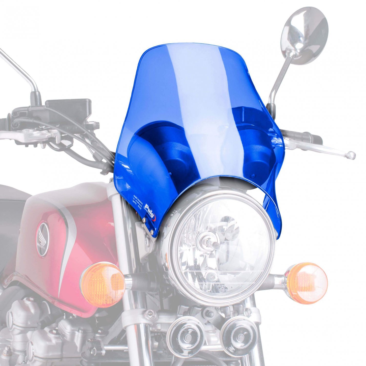 Bugspoiler - Universal Motorcycle Screen for Naked Bikes: Blue M0869A