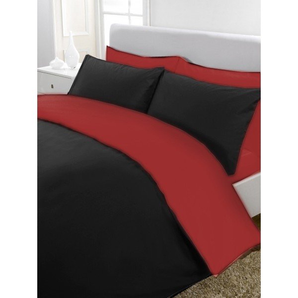 1000tc Egyptian Cotton Burgundy And Black Twin Twin Xl Reversible