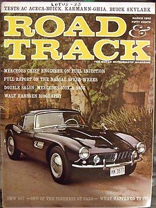1962 R&T KARMANN GHIA BUICK SKYLARK AC ACECA-BUICK BMW 507 LOTUS 23 M-B ...