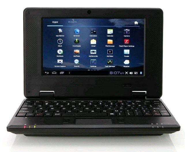7 inch Mini laptop Netbook Windows CE 7.0 VIA8850 1.2GHz 4GB Camera ...