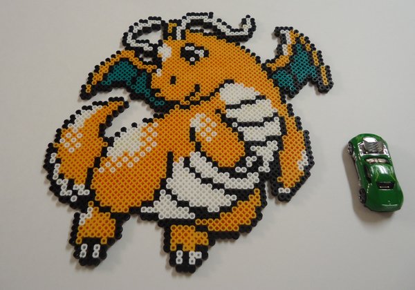 Pokemon Dragonite Big Perler Bead Art