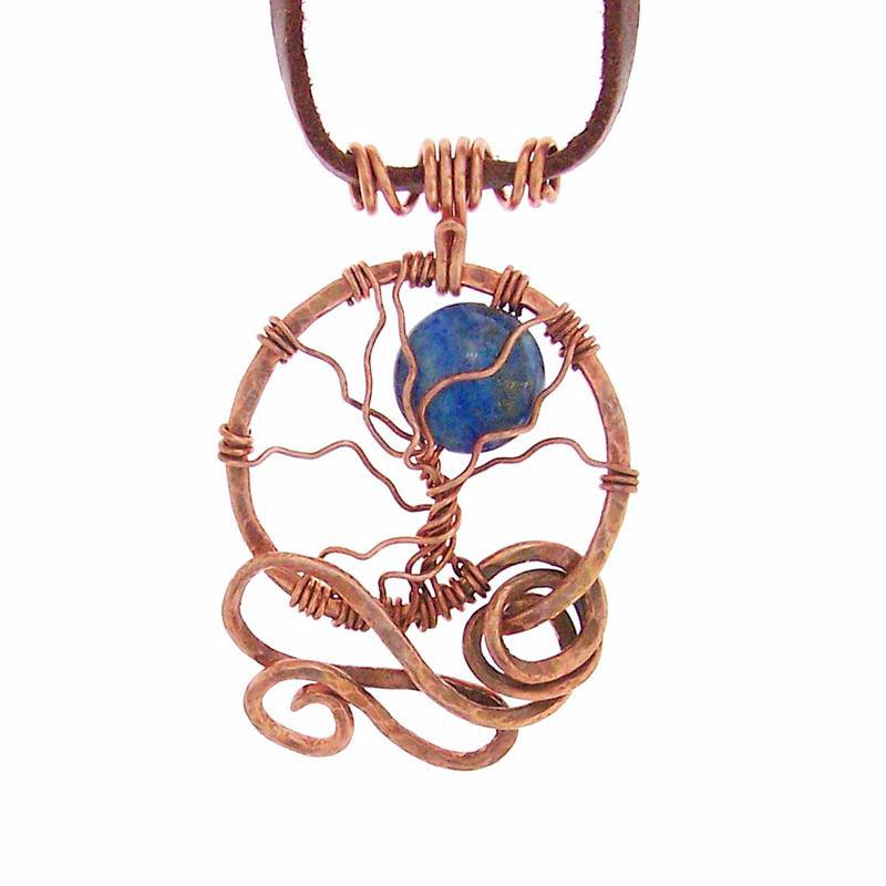 Tree of Life Hand Forged Copper Pendant Handmade Necklace