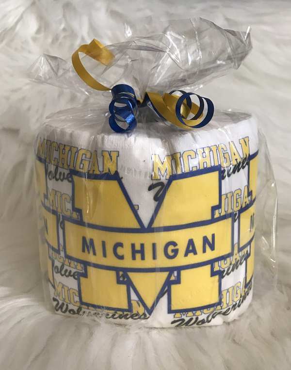 Michigan Wolverines Heat Pressed Toilet Paper