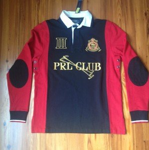 POLO RALPH LAUREN PRL CLUB RUGBY PONY SNOW FLAG PATCH RACING RED FLEECE ...