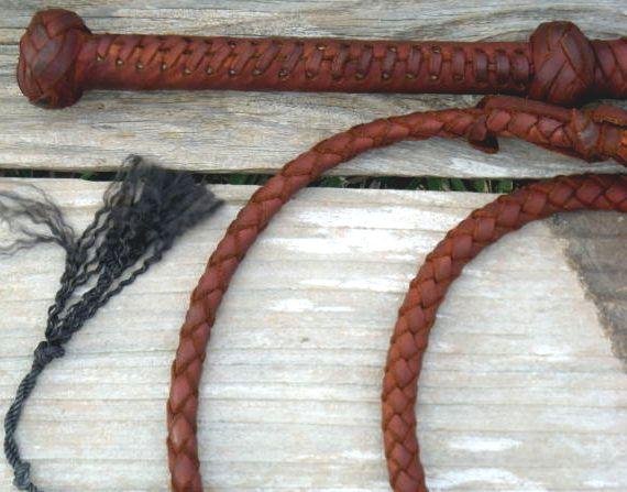 6 Foot Long 4 Plait BULLWHIP Ausse Redhide Style BULLWHIPS BULL WHIP WHIPS
