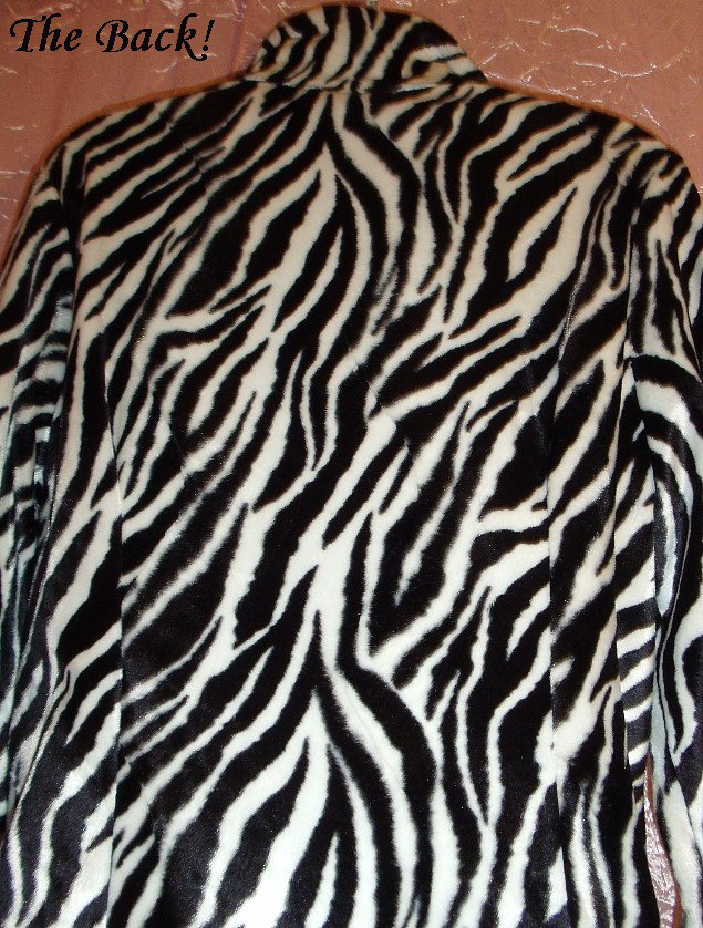 Vintage Zebra Jacket Flattering Design All~Season Soft Faux Fur Like ...