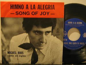 MIGUEL RIOS mexico 45 HIMNO A LA ALEGRIA 7" Spain PICTURE SLEEVE GAMMA