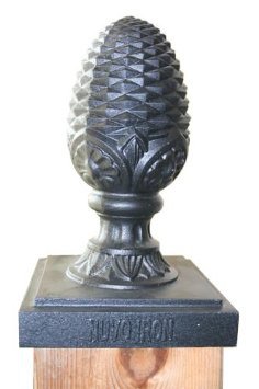 NUVO IRON 3 1/2 x 3 1/2 (nominal 4x4) PINEAPPLE POST CAP PCP04 Black ...