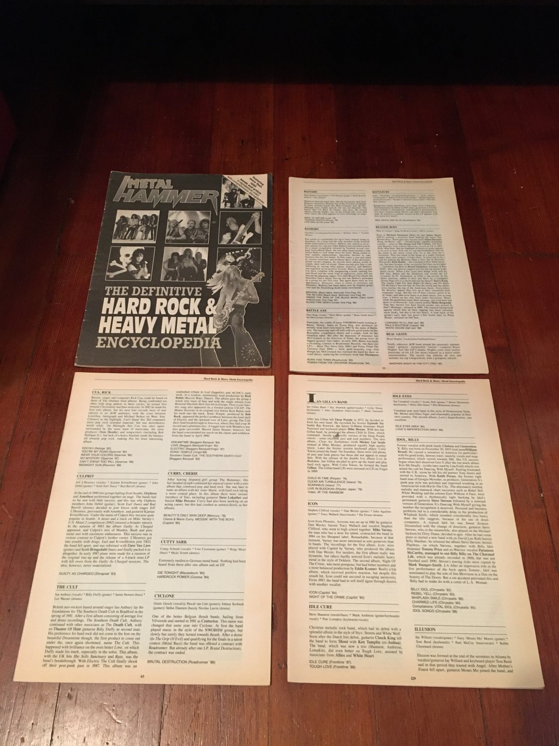 Metal Hammer Hard Rock & Heavy Metal Encyclopedia 1990 4 Issues