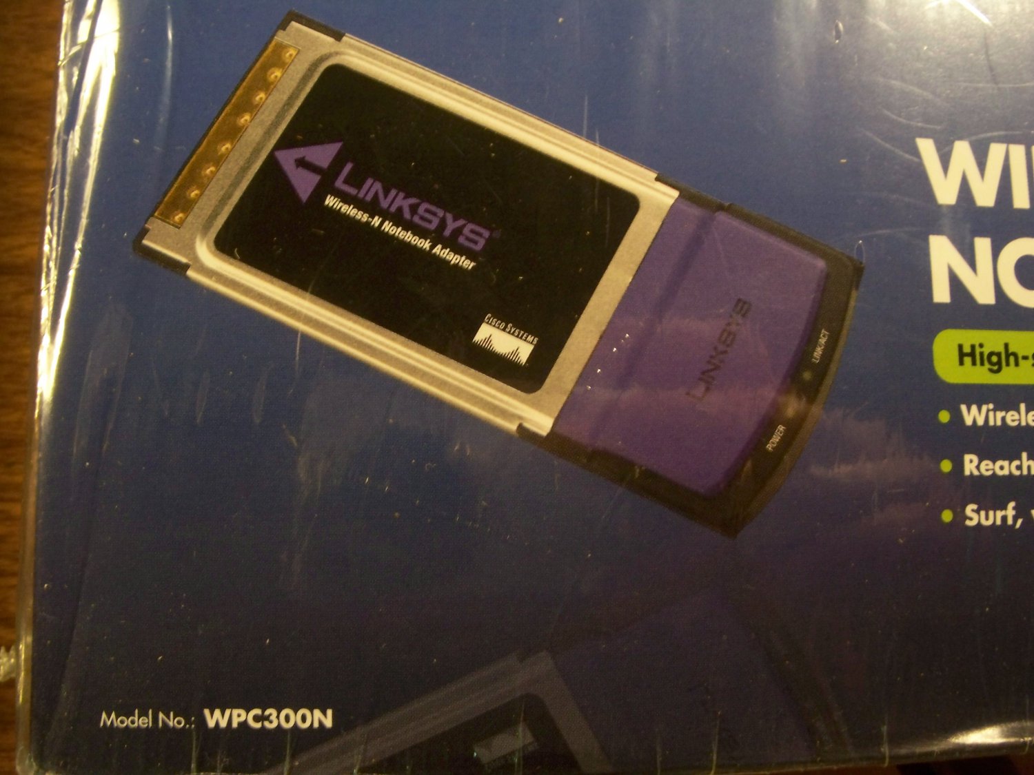 Linksys Wireless-N Notebook Cardbus Adapter (WPC300N) *NIB*