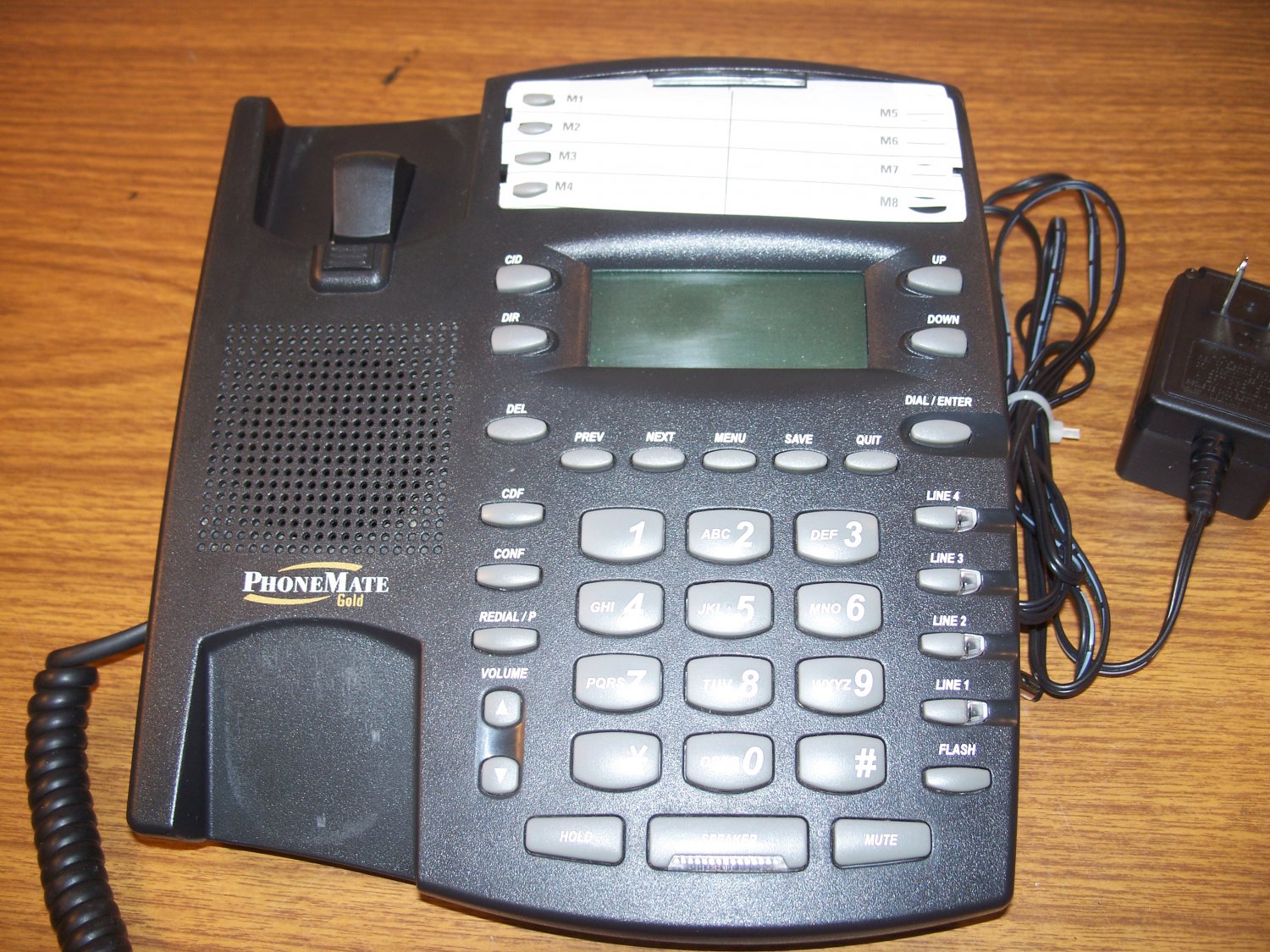 Casio PhoneMate Gold 4-Line Corded Speakerphone Telephone (PMG-4600) *USED*