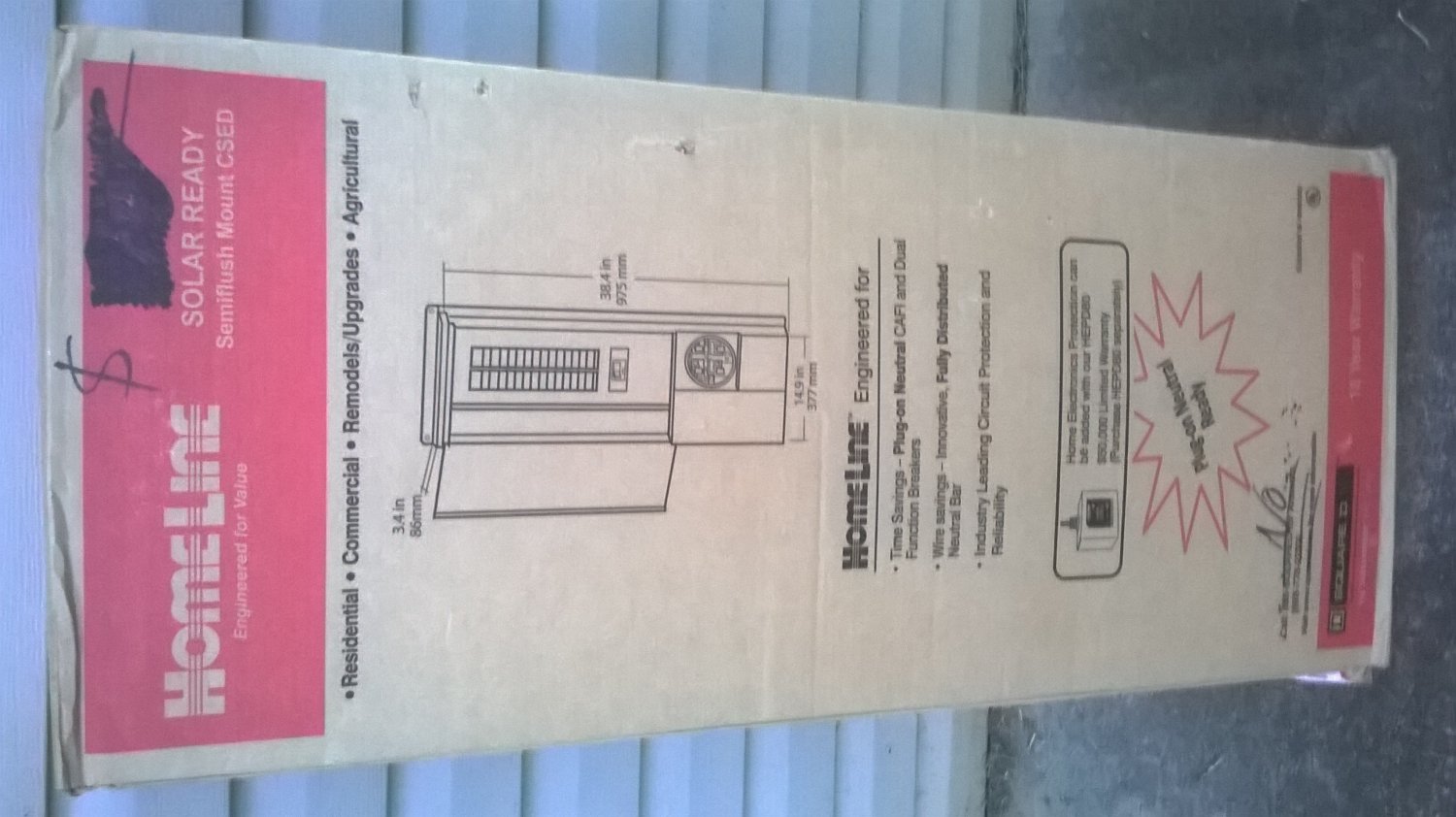 Square D Homeline Combo Service Solar Panel Type 3R (SC2040M200PF ...