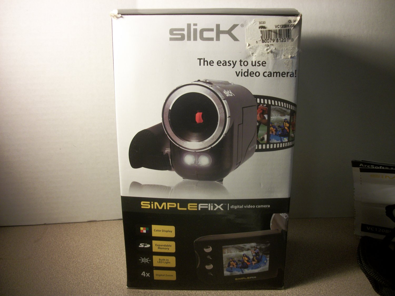 Slick Simpleflix Easy to Use Digital Video Camera (VC120BK-GB) *NIB*