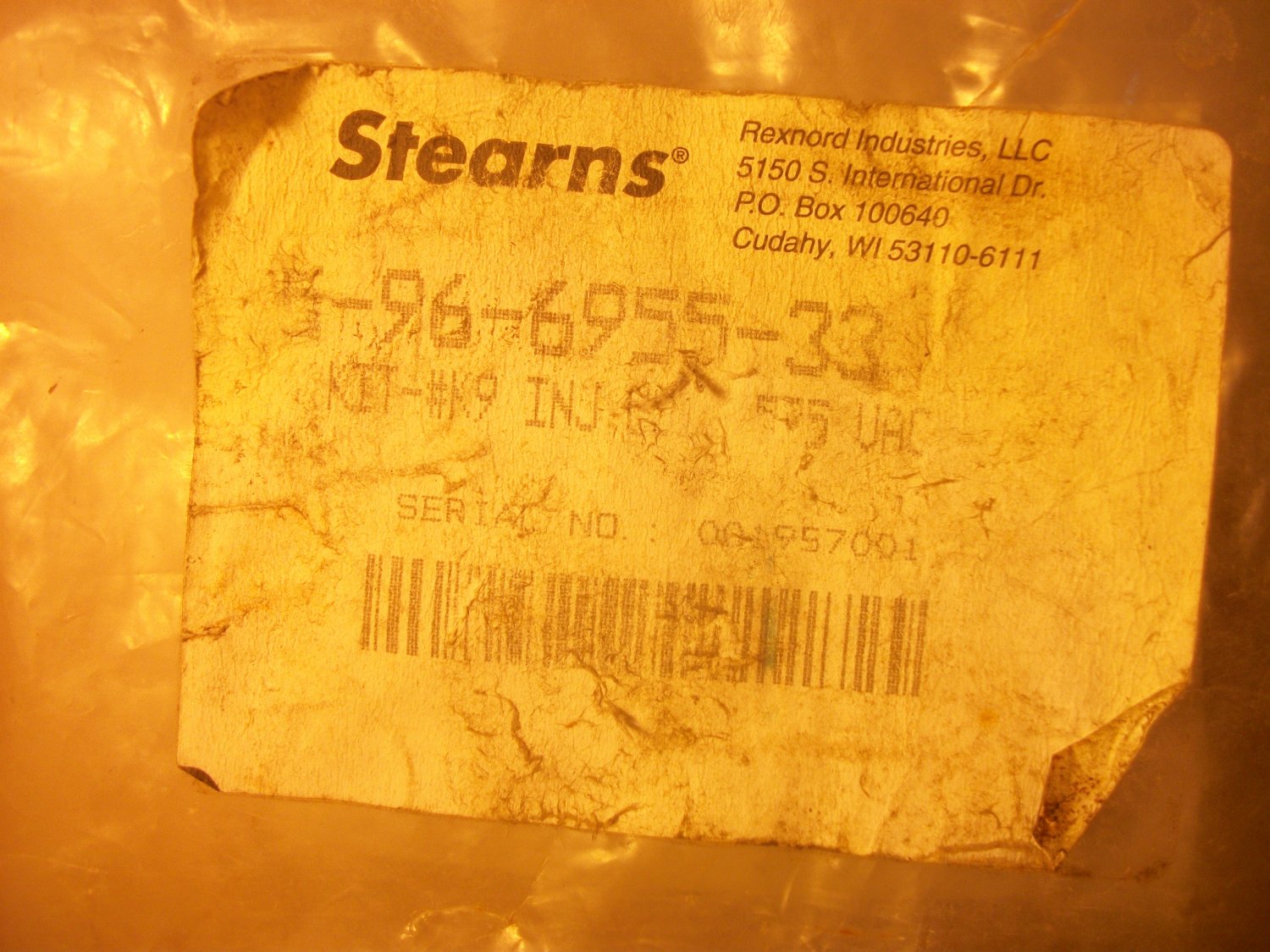 Genuine Rexnard Stearns INJ Coil Kit #K9 (5-96-6955-33) 63957660952N ...