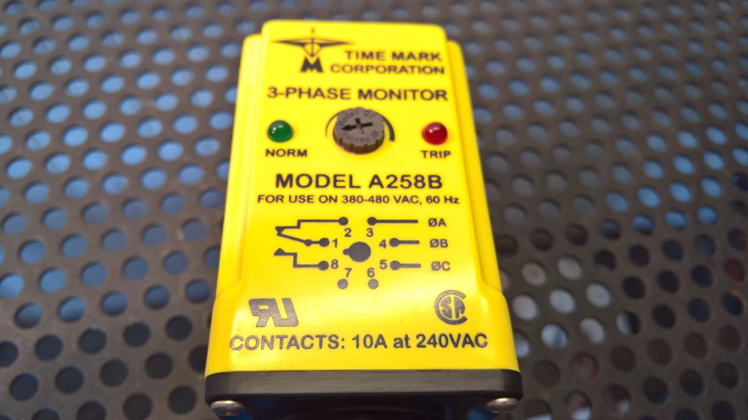 Time Mark 3PH Monitor (A258B) 380-480Volt 10Amp *USED*
