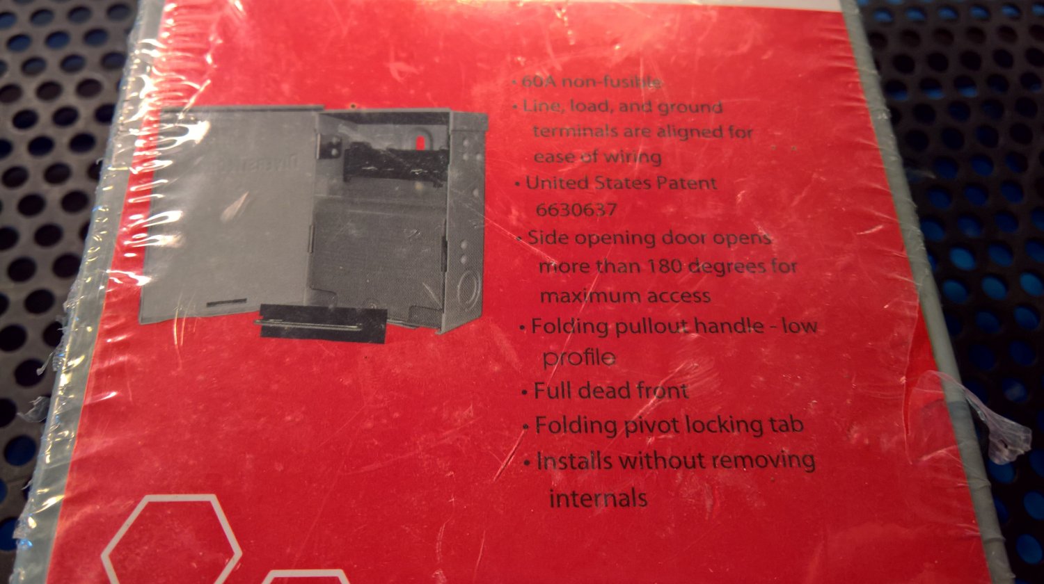 Diversitech Pull-Out Disconnect Switch (DDS-60U) 60Amp 240Volt Non ...