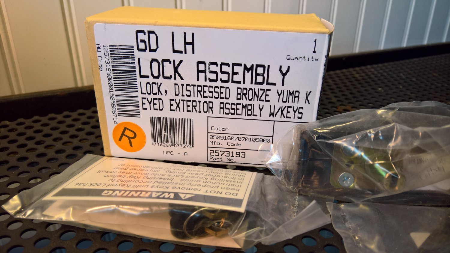 Andersen Yuma Style Distressed Bronze Left Hand Key Lock Assembly ...