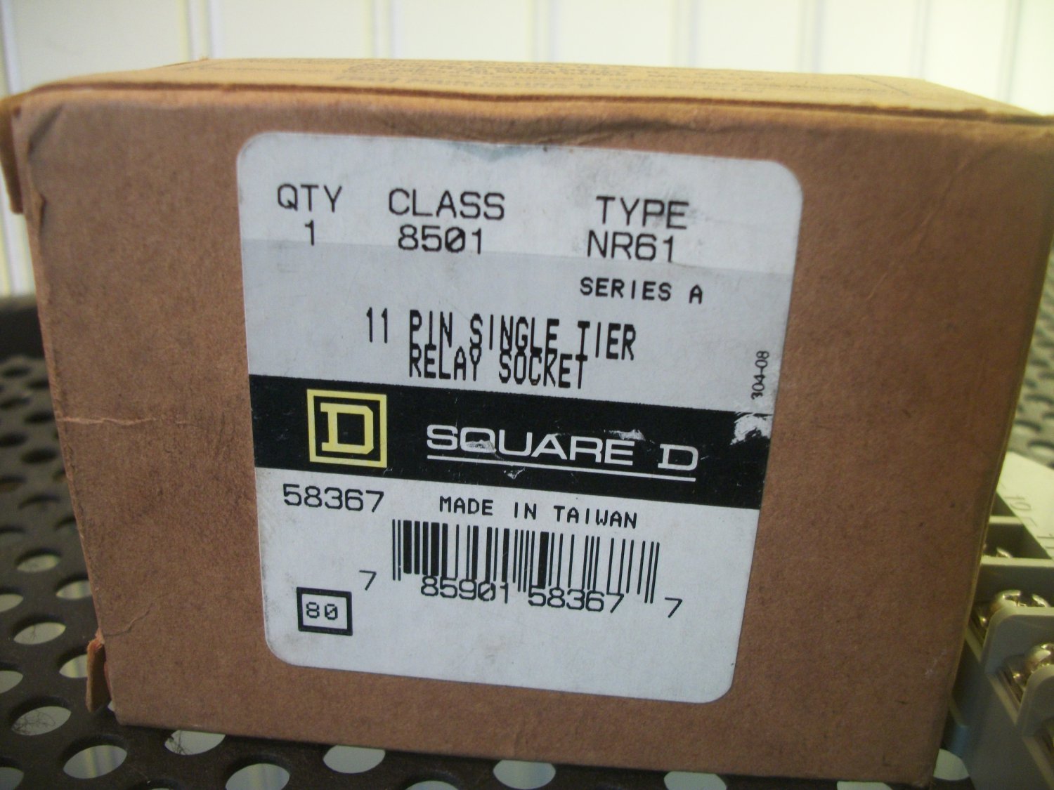 Square D 11-Pin Single Tier Relay Socket Base (8501NR61) 10Amp 300Volt ...