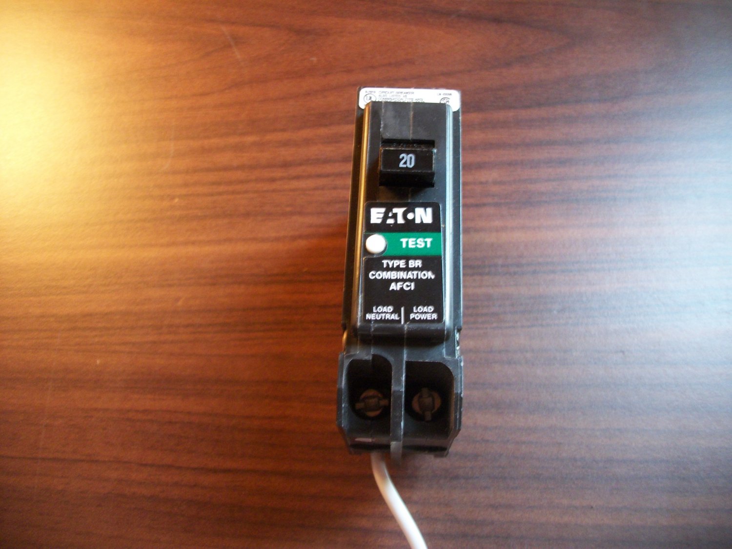 Cutler-Hammer AFCI BR Circuit Breaker (BRCAF120) 20Amp 120Volt 1Pole ...