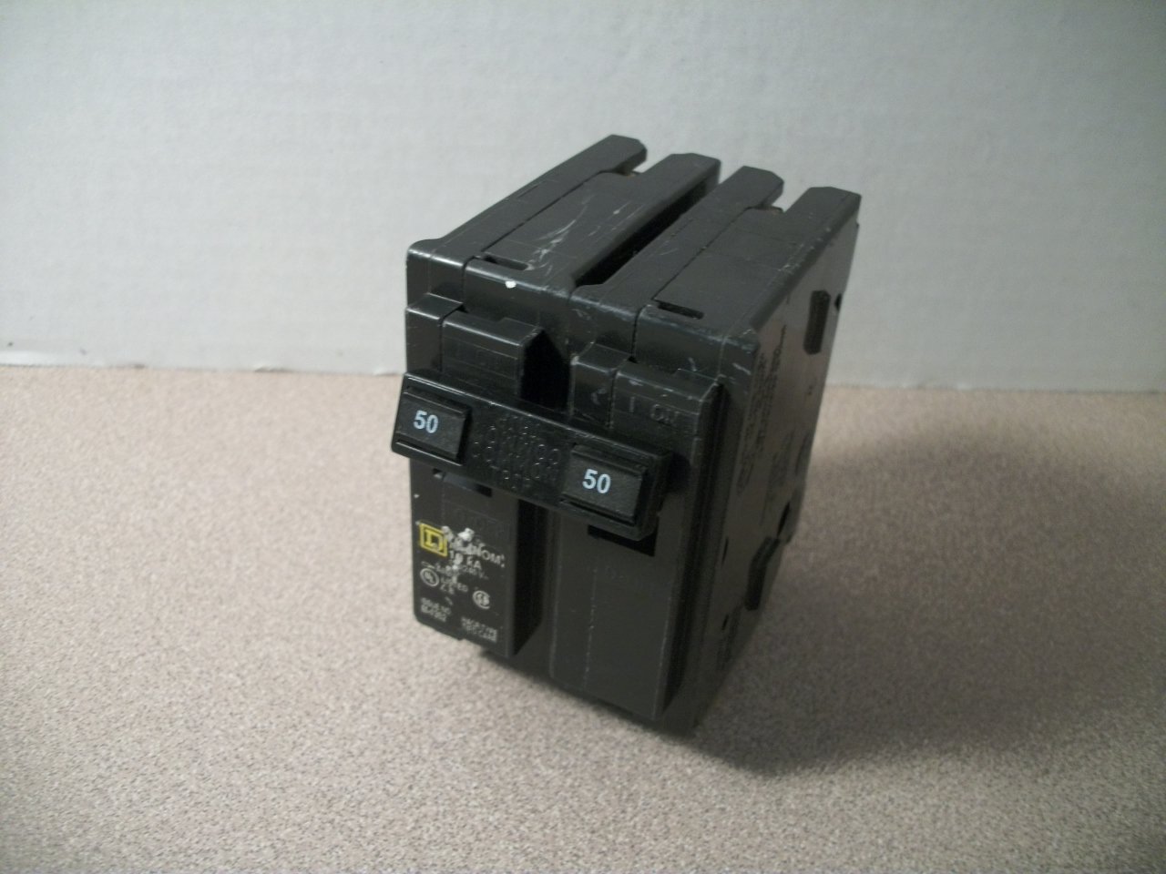 Square D HOM Circuit Breaker (HOM250) 50Amp 240Volt 2Pole 10kA *USED*